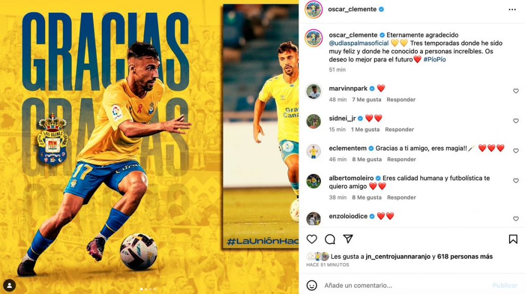 Óscar Clemente se despide tras tres años en la UD | udlaspalmas.NET